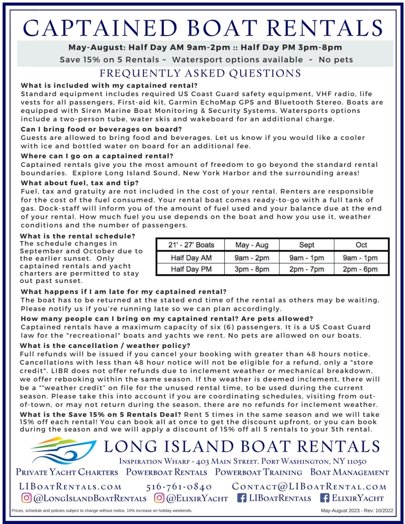 Rent a Boat | Long Island Boat Rentals